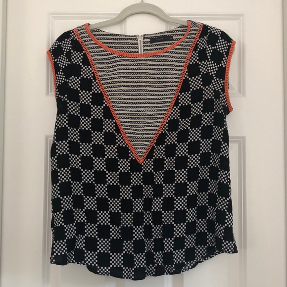 THML | Tops | Thml Blouse Fun Orange Detailing Size M | Poshmark